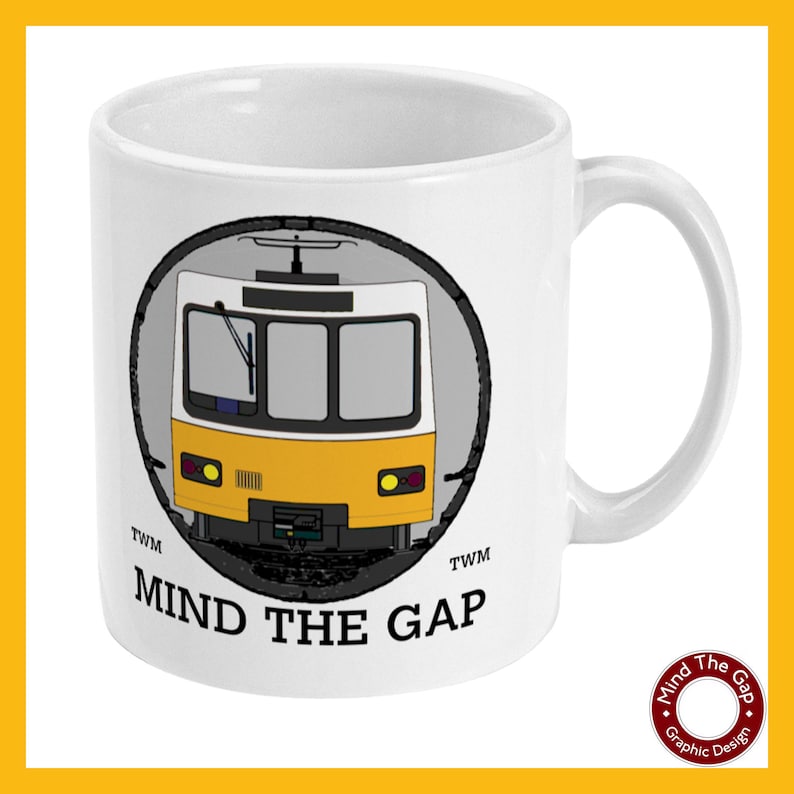 Tyne & Wear Metro Mug - Mind the Gap - Etsy UK