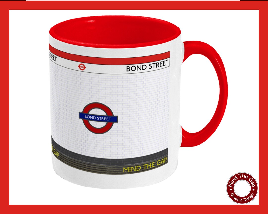 Bond Street London Underground Tube Central Line Two Toned Mug - Etsy