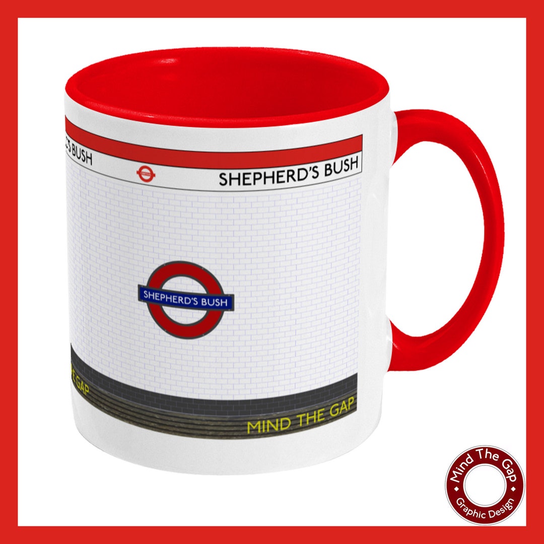Shepherds Bush London Underground Tube Central Line Two Toned Mug - Etsy