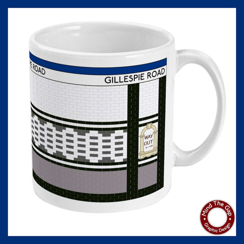 Gillespie Road Mug London Tube Underground Piccadilly Line - Etsy
