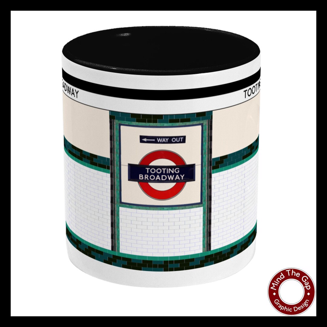 Tooting Broadway Tube Two Toned Mug London Tube Underground - Etsy