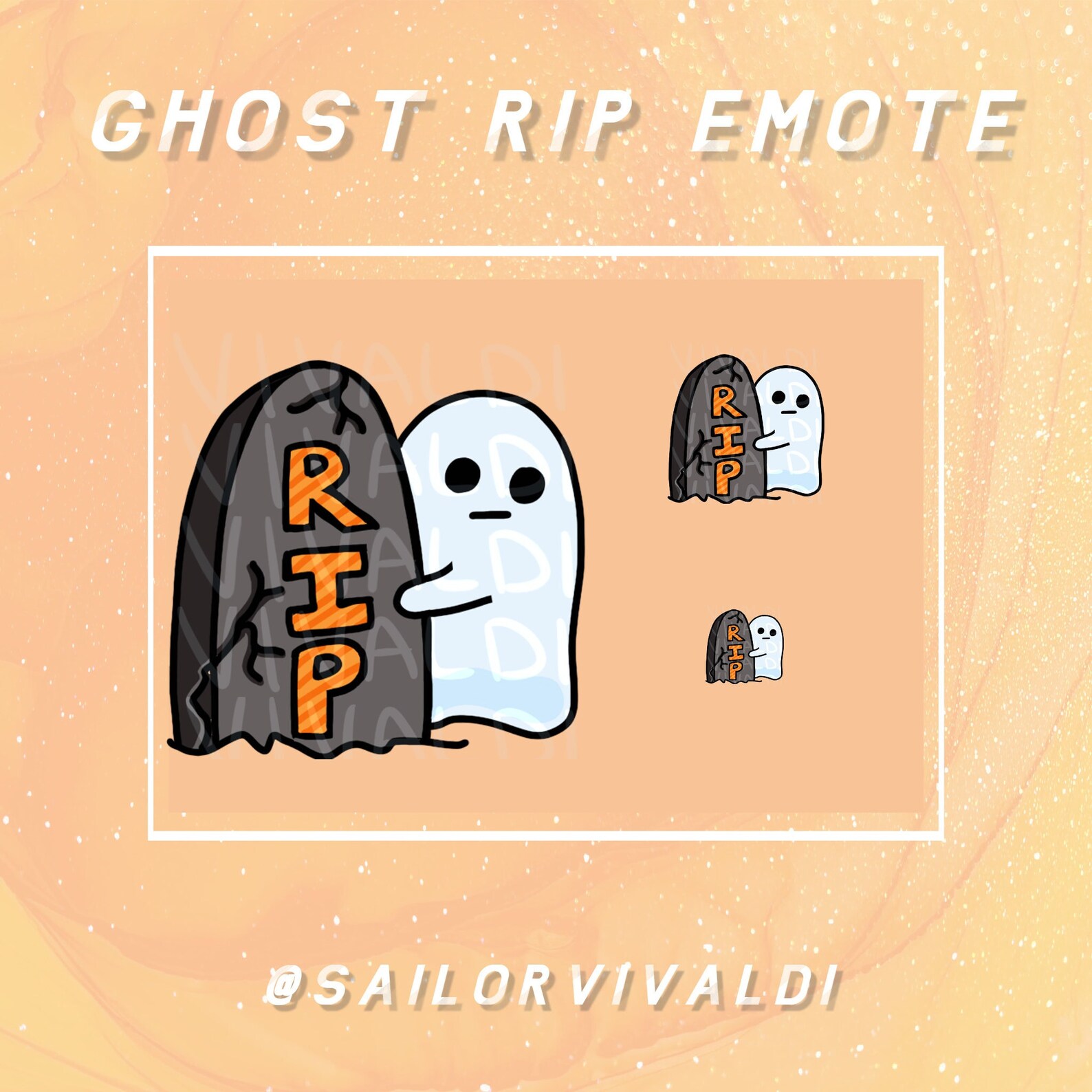 Halloween Ghost RIP Emote (112, 56, 28) - Twitch Halloween Emote ...