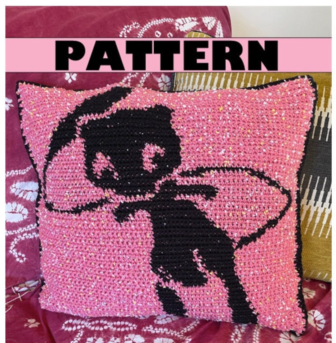 PDF PATTERN Tapestry Crochet Mew Pillow - Etsy