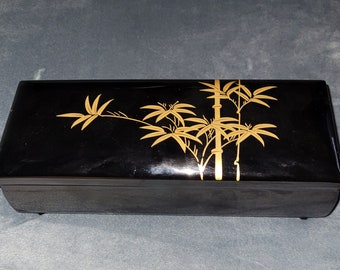 Black Lacquer Music Jewelry Box - Etsy