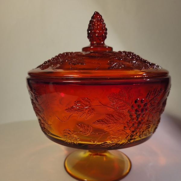 Amberina Candy Dish - Etsy