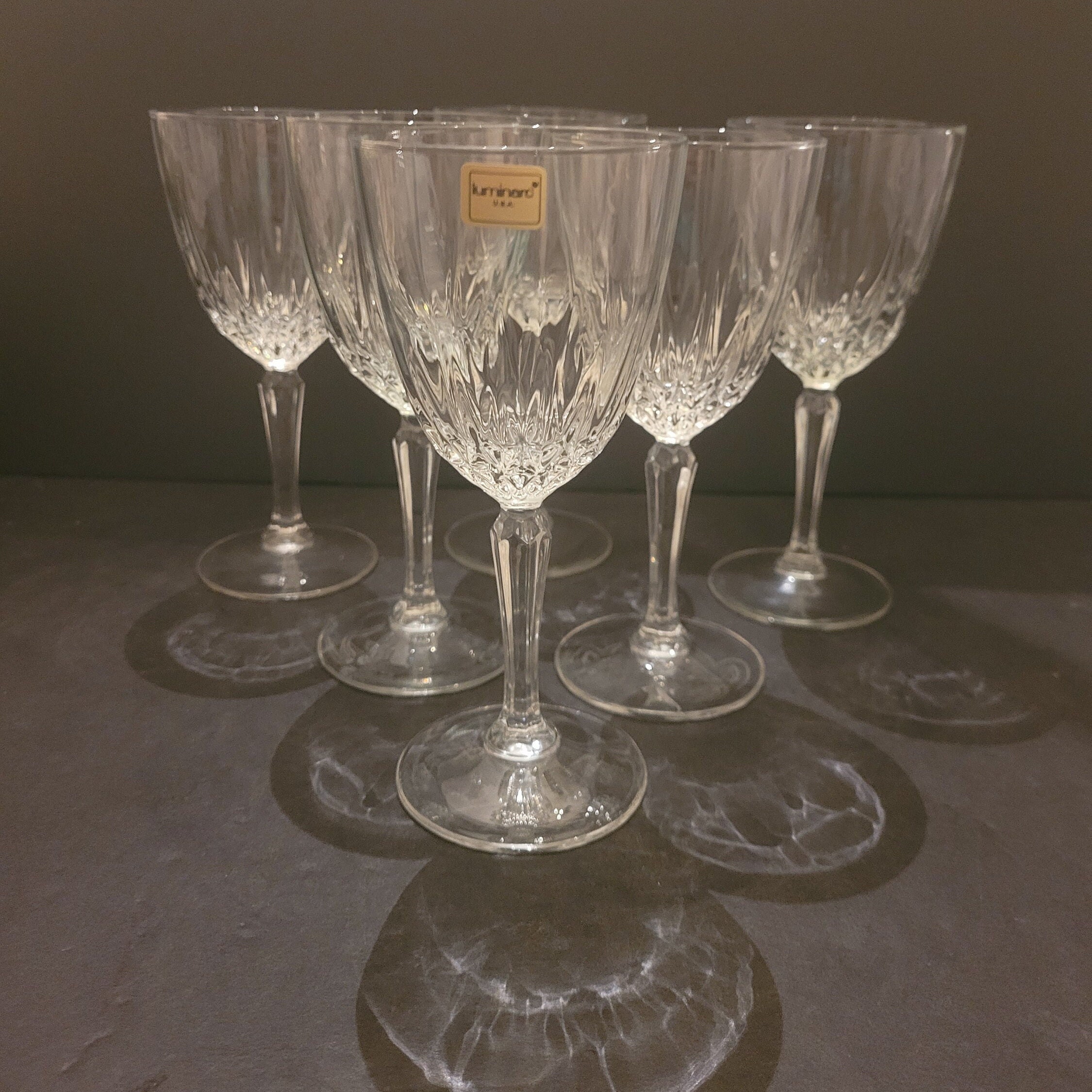 Luminarc 6 Beautiful Wine Glasses - Etsy