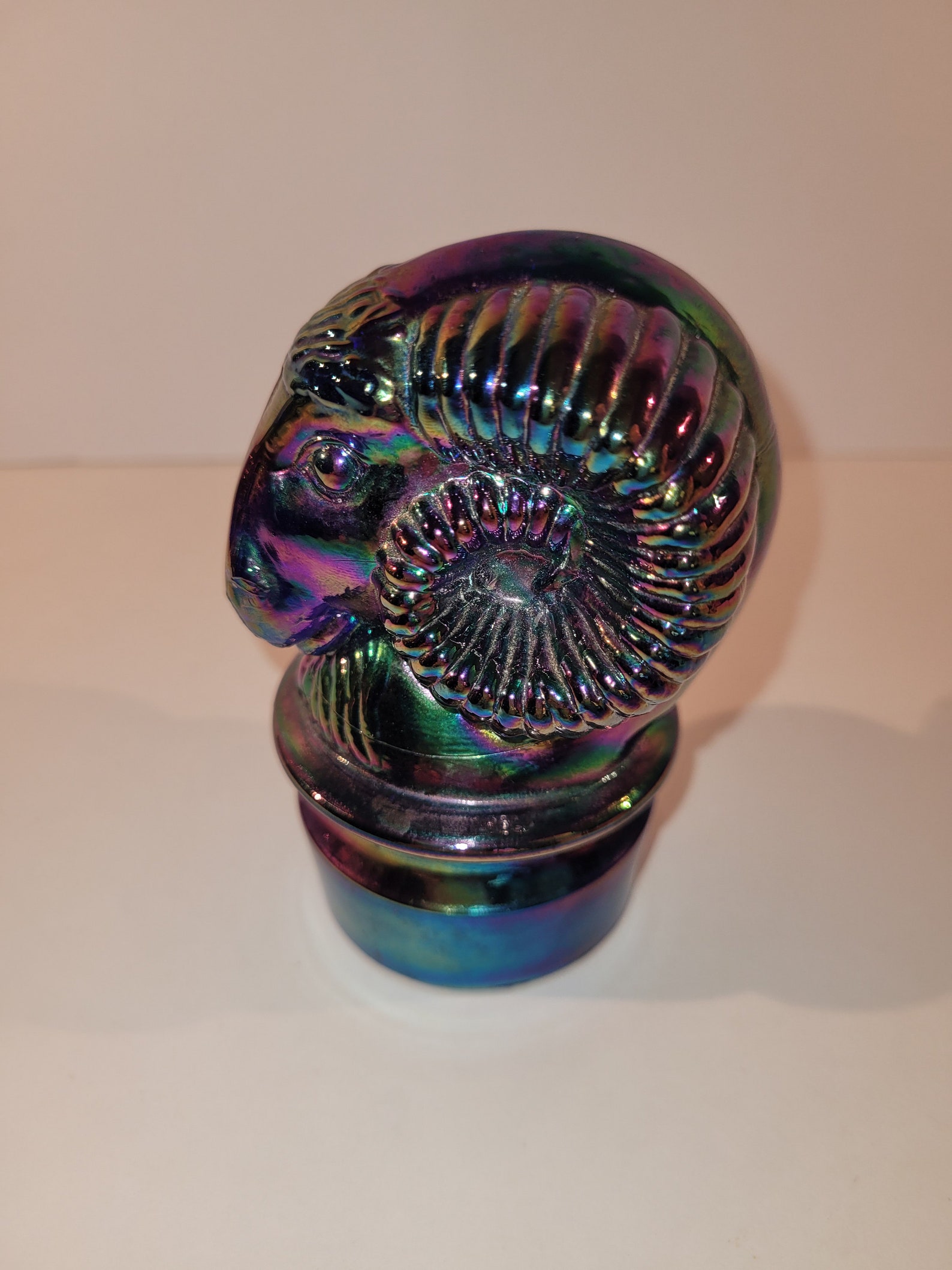 Vintage A Ram Head Paperweight by Mosser. - Etsy