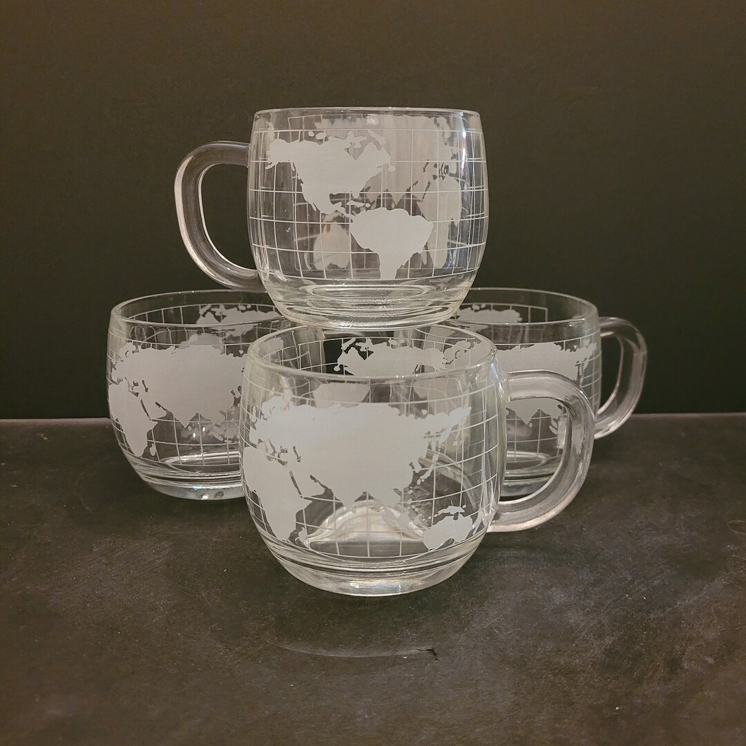 Set of 4 Nestlé, Nescafe World Globe Mugs - Etsy