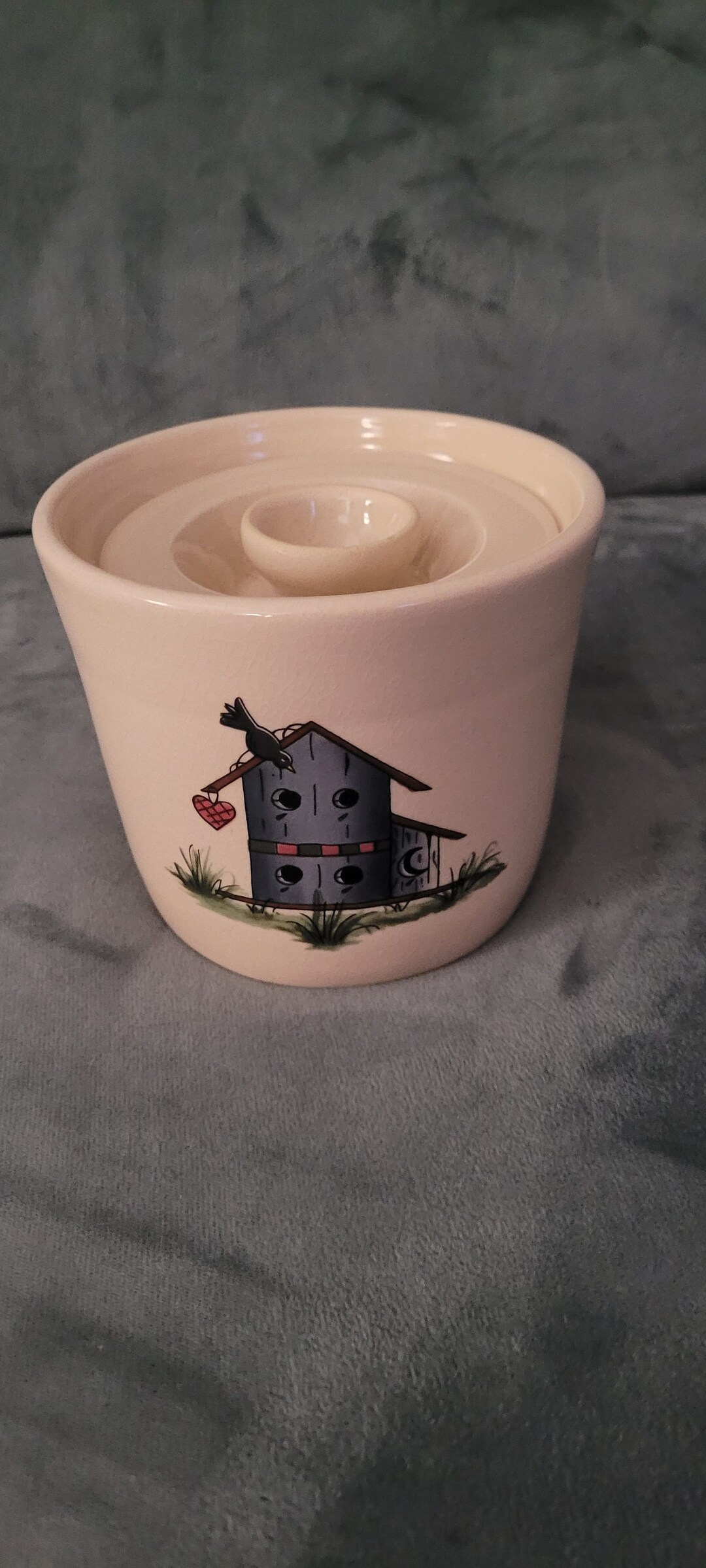 Yesteryears Crock With Birdhouse - Etsy