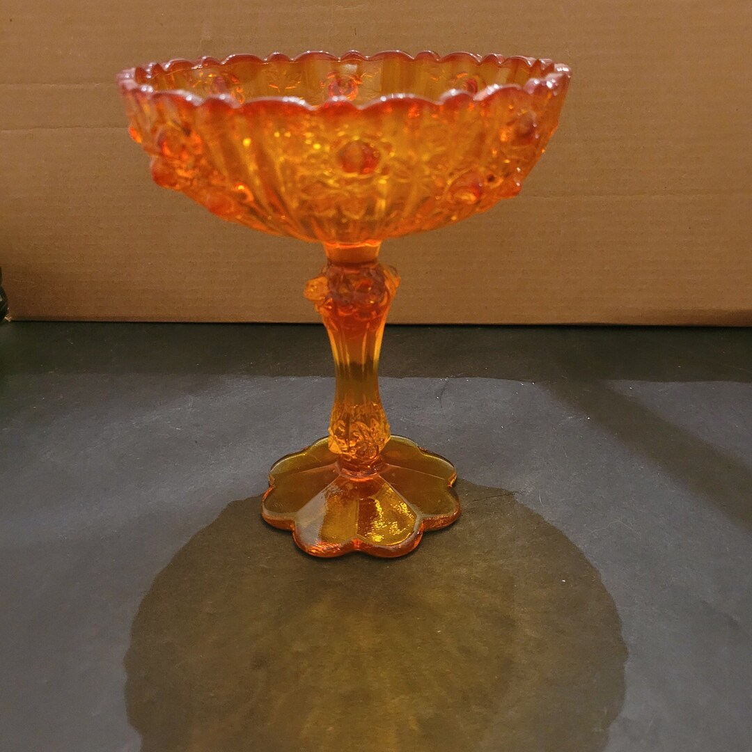 Fenton Amberina Candy Compote Dish - Etsy