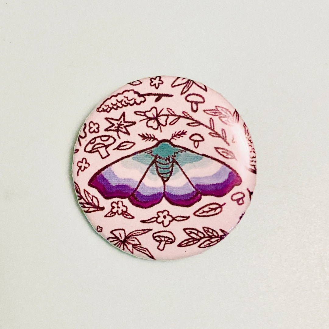 Gay MLM Pride LGBT Moth Button Pin - Etsy