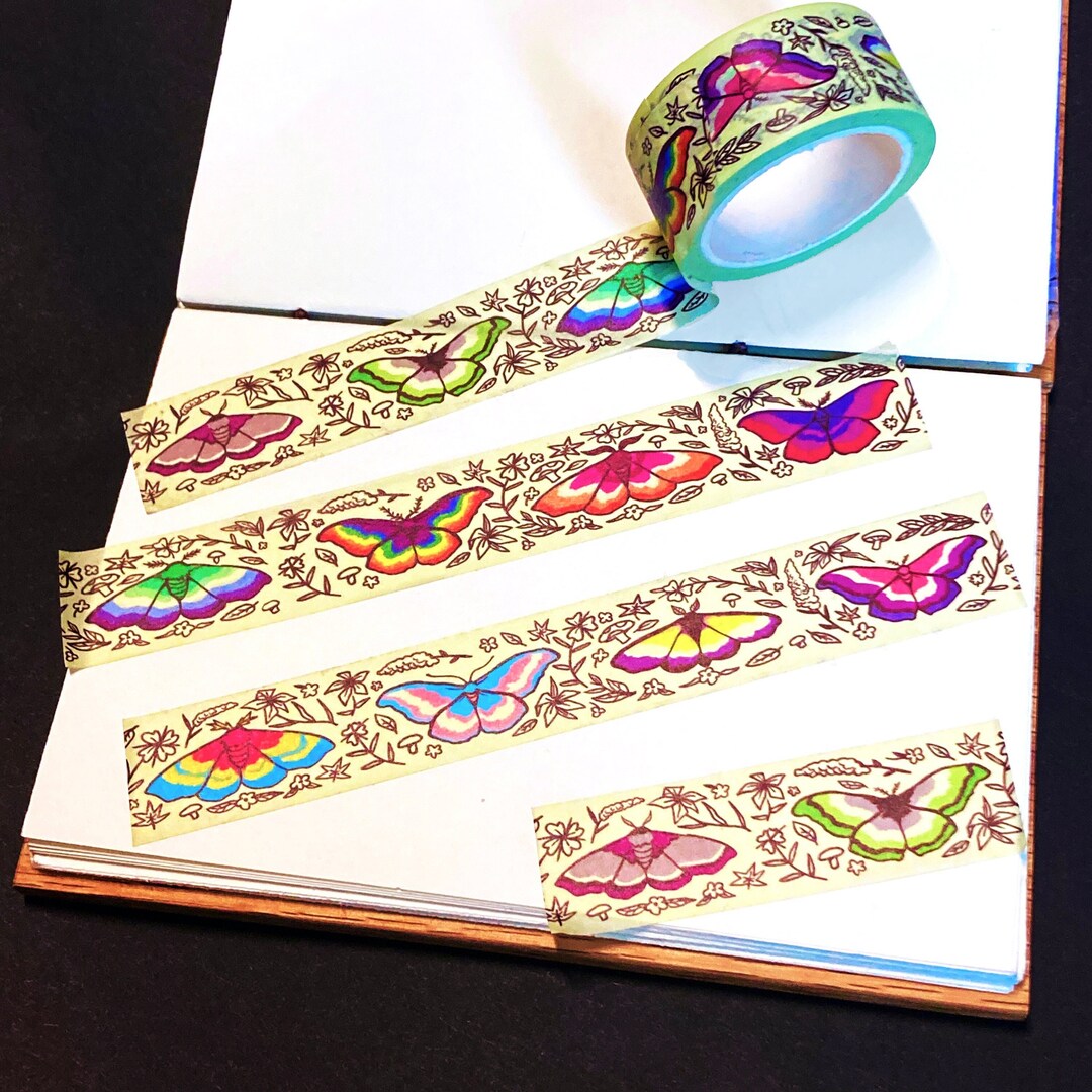 LGBT Pride Moth Washi Tape - Queer Gay Lesbian Bi Pan Trans Non-binary ...
