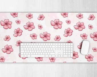 8.7x7.1x0.12 Pink Floral Mouse Pad Desk - Etsy