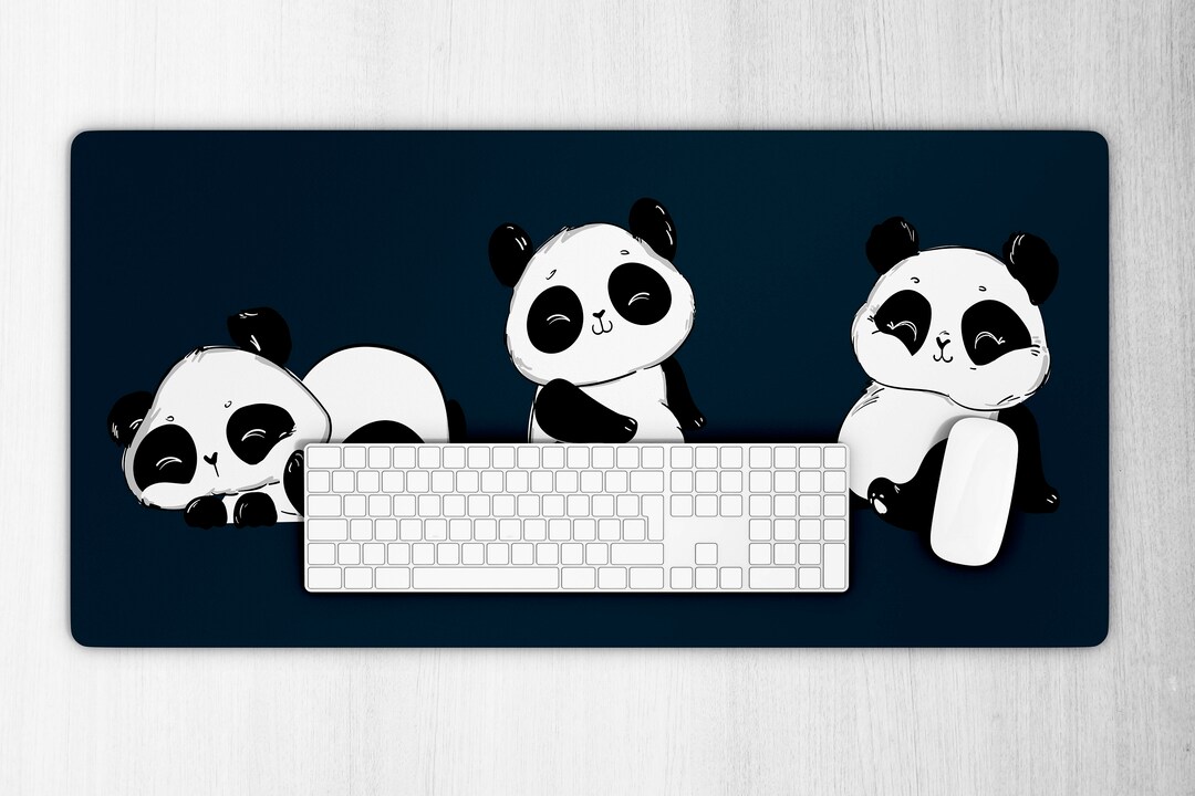 Cute Panda Desk Mat Desk Mat Cute Panda Desk Mat Desk Mat - Etsy