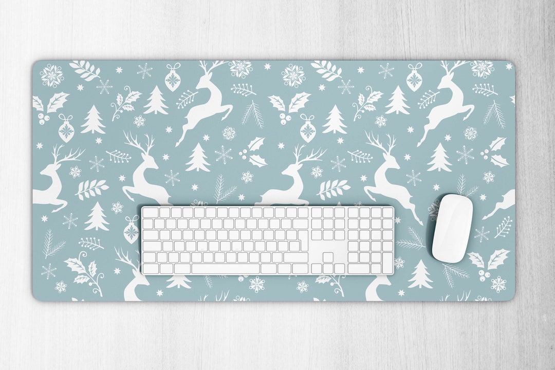 Christmas Deer Desk Mat, Christmas Desk Mat, Christmas Tree Desk Mat ...
