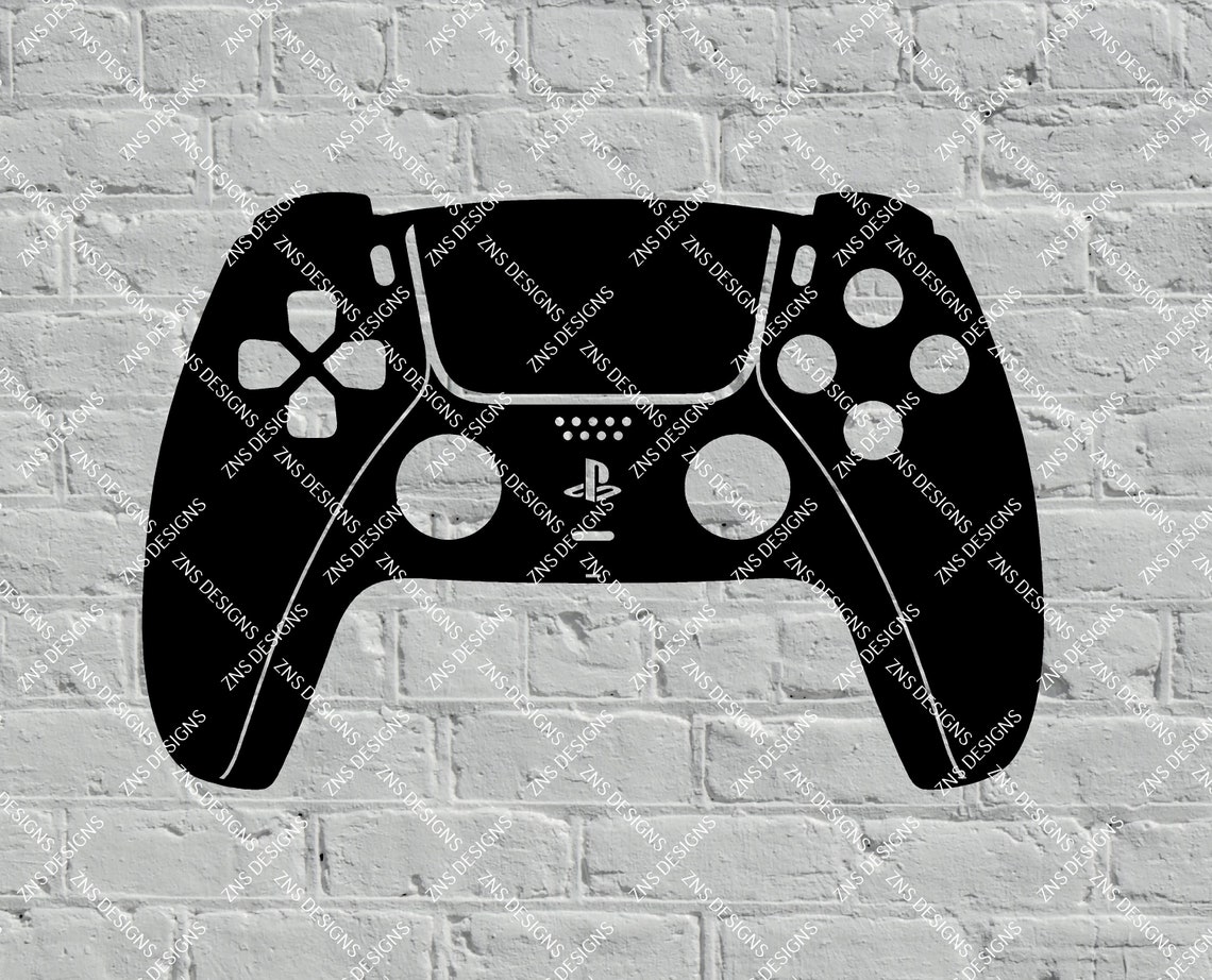 PS5 Controller DXF SVG Vector File for Laser Cut, Print, Vinyl, Drawing ...
