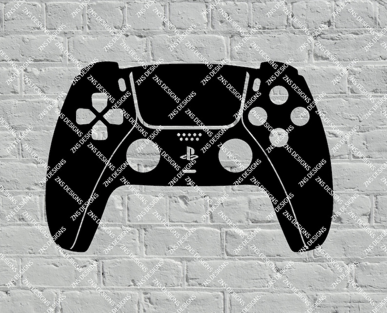 PS5 Controller DXF SVG Vector File for Laser Cut, Print, Vinyl, Drawing ...