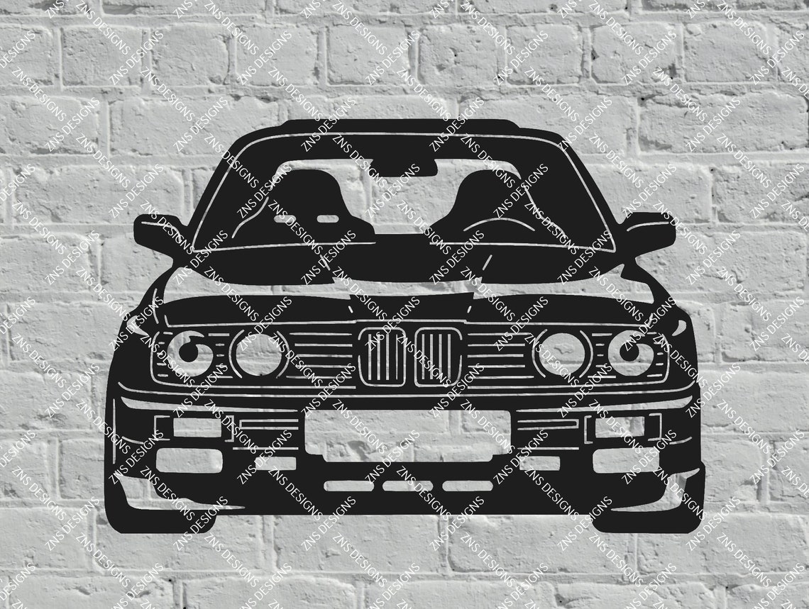 BMW E30 DXF Svg Vector File for Laser Cut, Print, Vinyl, Drawing. - Etsy