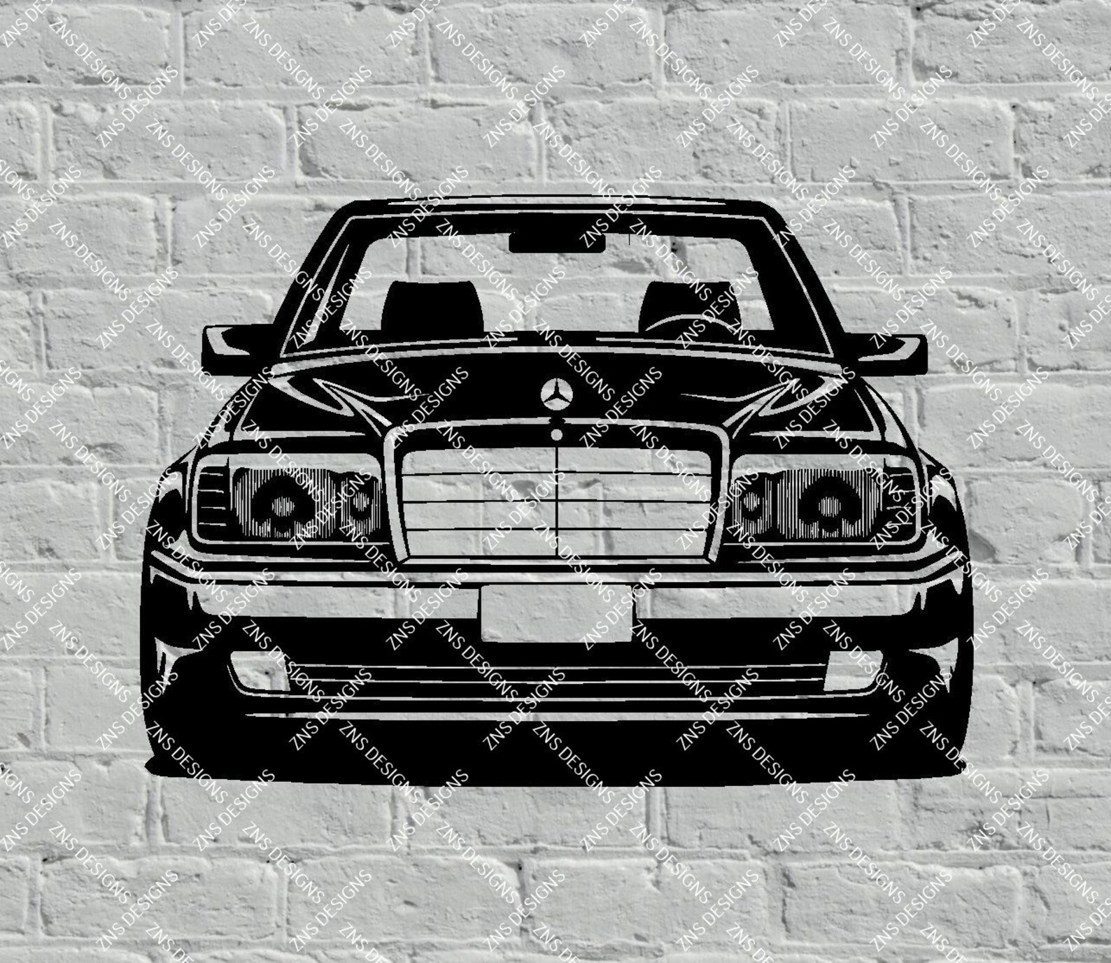 Mercedes-benz W124 DXF Svg Vector File for Laser Cut, Print, Vinyl ...