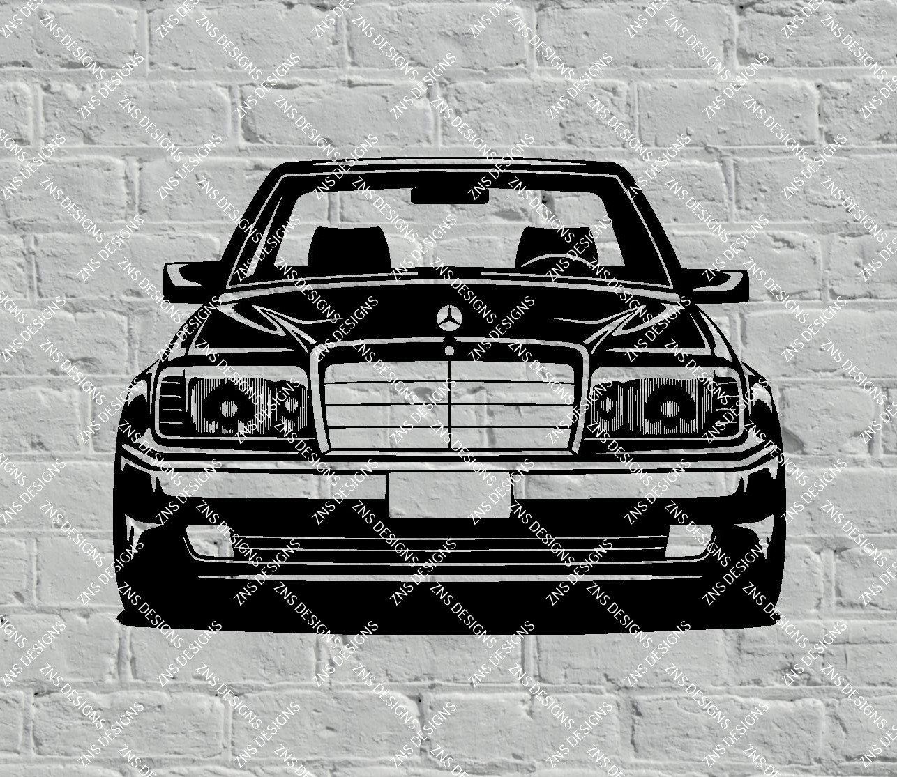 Mercedes-benz W124 DXF Svg Vector File for Laser Cut, Print, Vinyl ...