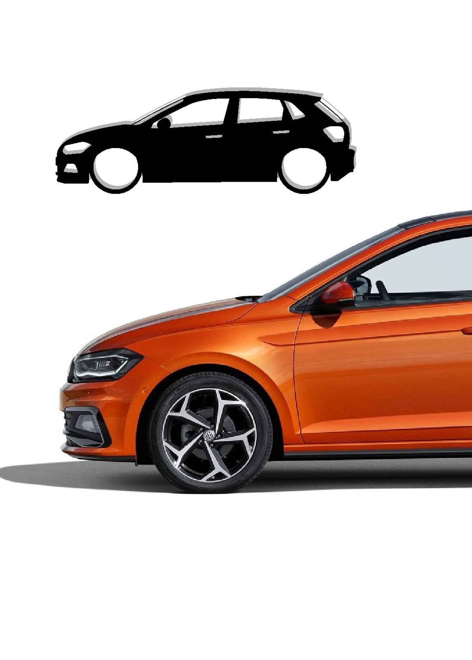 VW POLO MK6 Dxf Svg Cad File for Laser Cut, Print, Vinyl. - Etsy