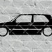 VW GOLF MK2 GTI Dxf Svg Cad File for Laser Cut, Print, Vinyl. - Etsy