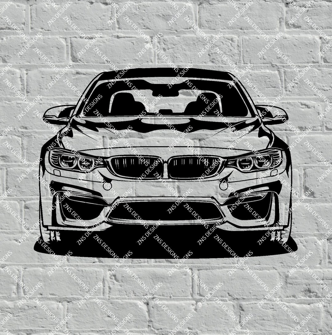 BMW M3 F80 DXF SVG Vector File for Laser Cut, Print, Vinyl, Drawing. - Etsy