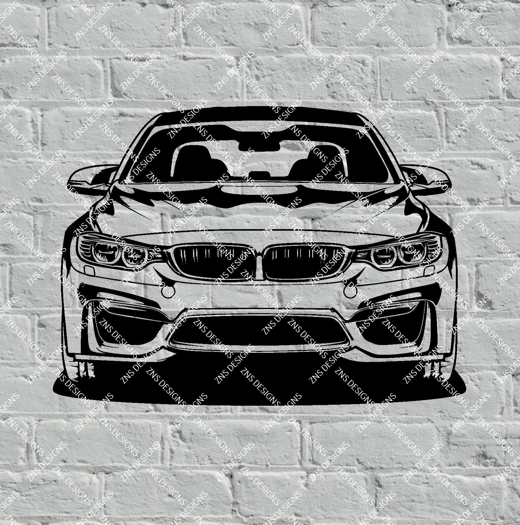BMW M3 F80 DXF SVG Vector File for Laser Cut, Print, Vinyl, Drawing. - Etsy