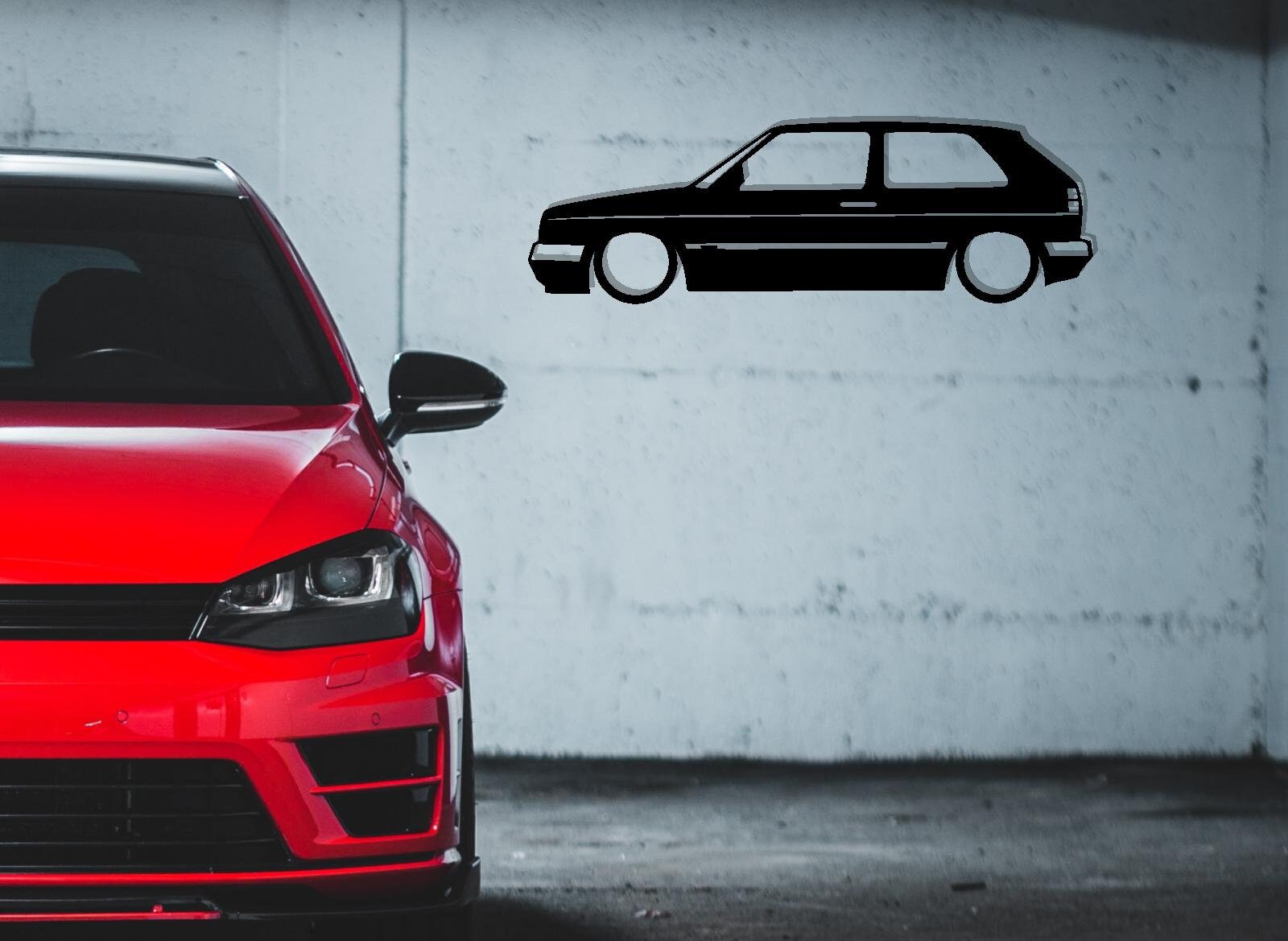 VW GOLF MK2 GTI Dxf Svg Cad File for Laser Cut, Print, Vinyl. - Etsy