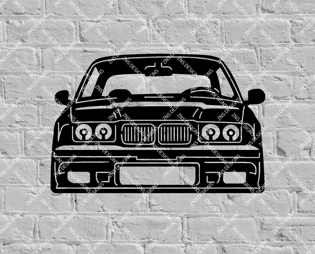 BMW M3 E36 DXF Svg Cad File for Laser Cut, Print, Vinyl. - Etsy