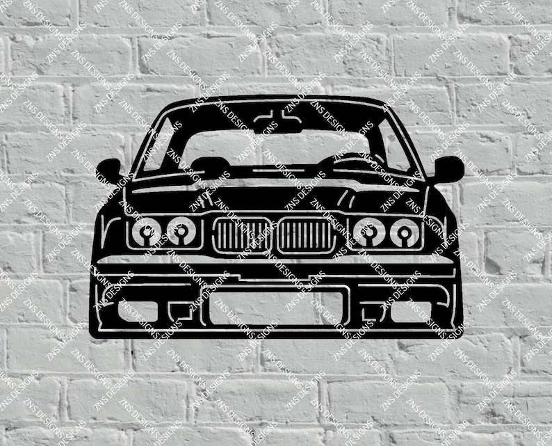 Buy BMW M3 E36 DXF Svg Cad File for Laser Cut, Print, Vinyl. Online in ...