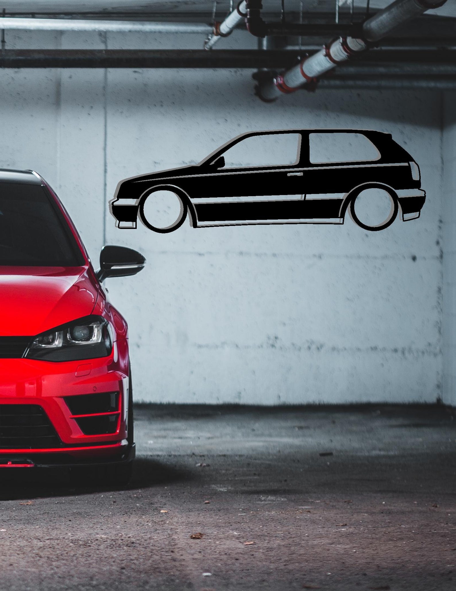 VW GOLF MK3 GTI Dxf Svg Vector File for Laser Cut, Print, Vinyl ...