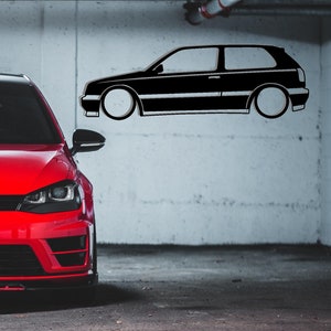 VW GOLF MK3 GTI Dxf Svg Vector File for Laser Cut, Print, Vinyl ...