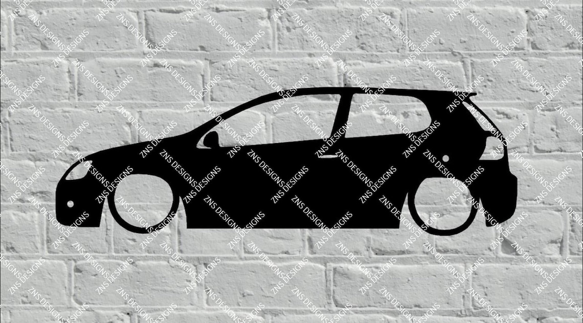 VW Golf Mk5 GTI DXF Cad File for Laser Cut, Print, Vinyl. - Etsy