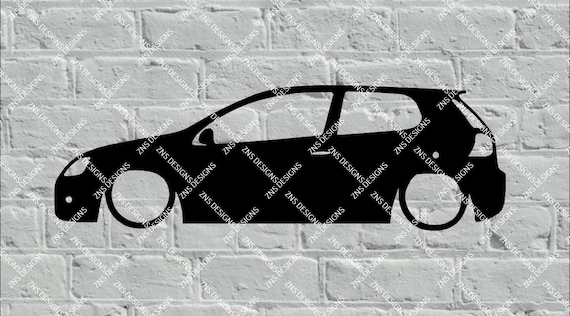 VW Golf Mk5 GTI DXF Cad File for Laser Cut Print Vinyl. | Etsy