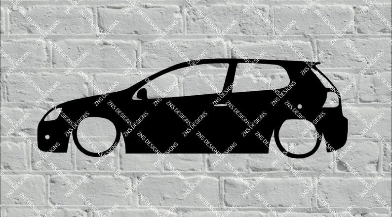 VW Golf Mk5 GTI DXF Cad File for Laser Cut, Print, Vinyl. - Etsy