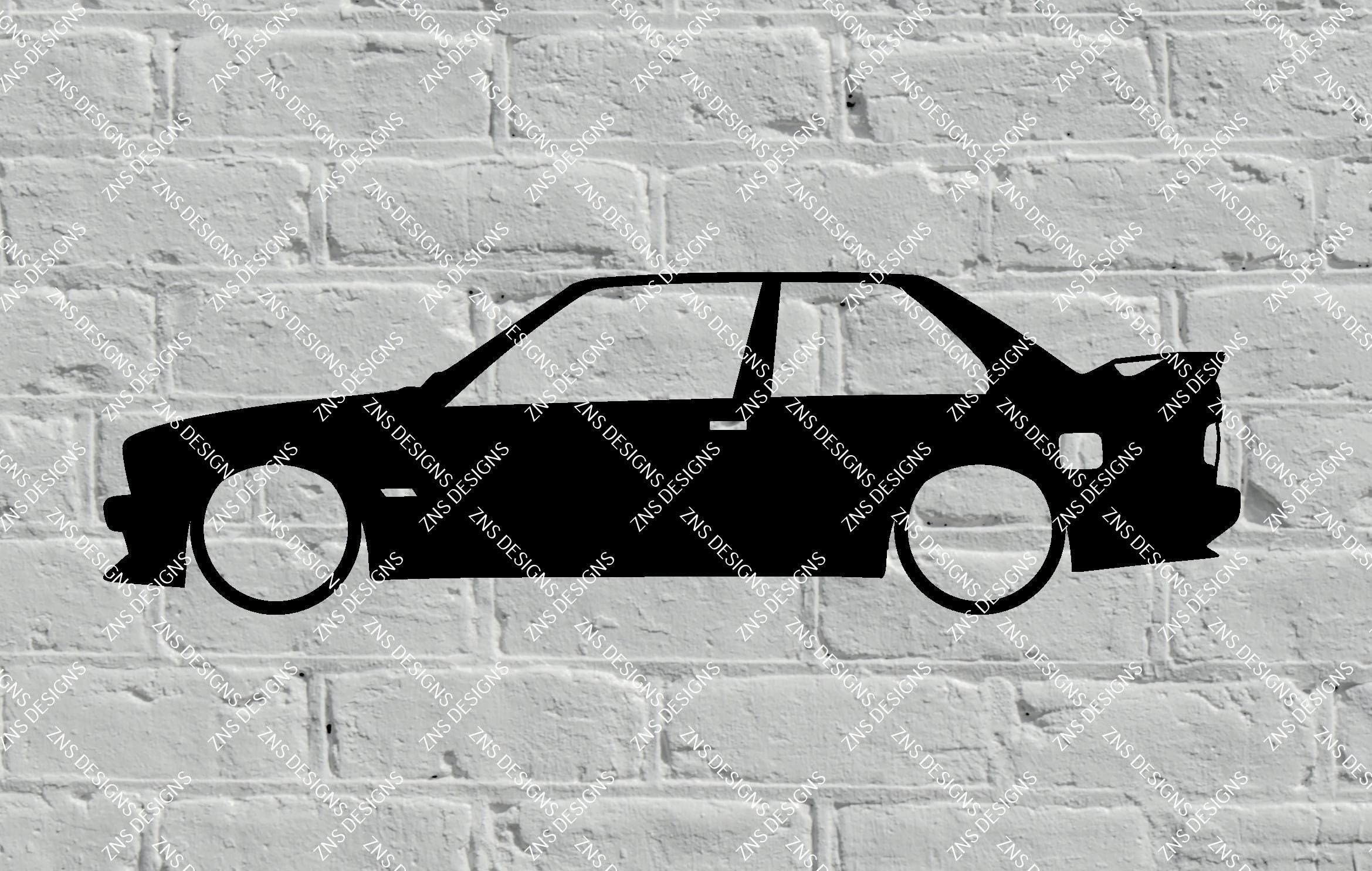 BMW E30 M3 DXF Svg Cad File for Laser Cut, Print, Vinyl. - Etsy