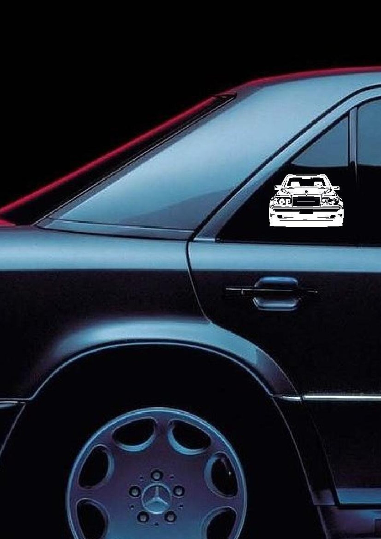 Mercedes-benz W124 DXF Svg Vector File for Laser Cut, Print, Vinyl ...