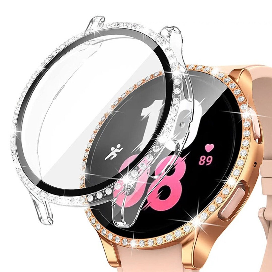 Samsung Galaxy Watch 5 40mm 44mm Diamond Bling Case With Tempered Glass ...