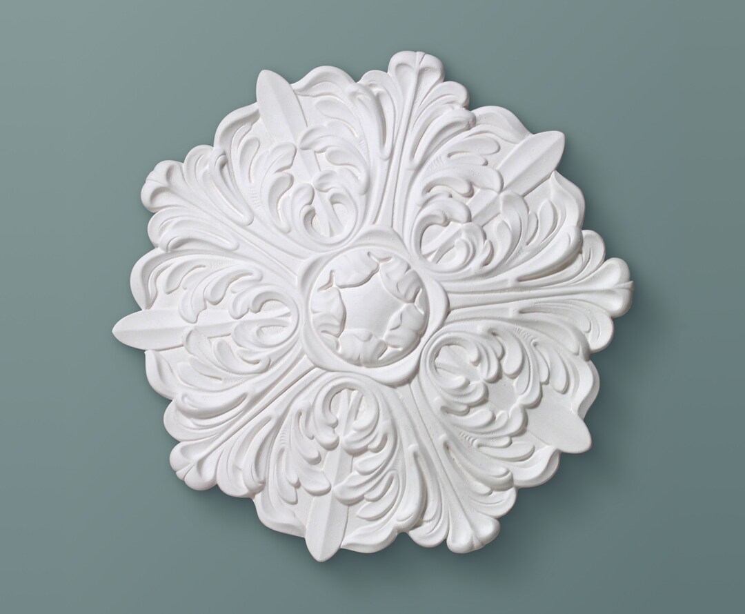 Leaf Ceiling Rose Small Adam Acanthus 340mm - Etsy