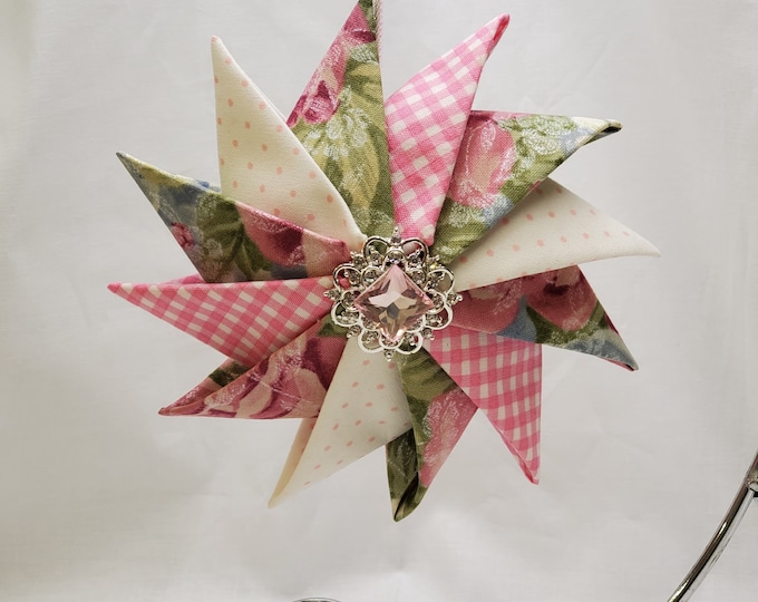 Pink Rose Pinwheel Ornament - Etsy