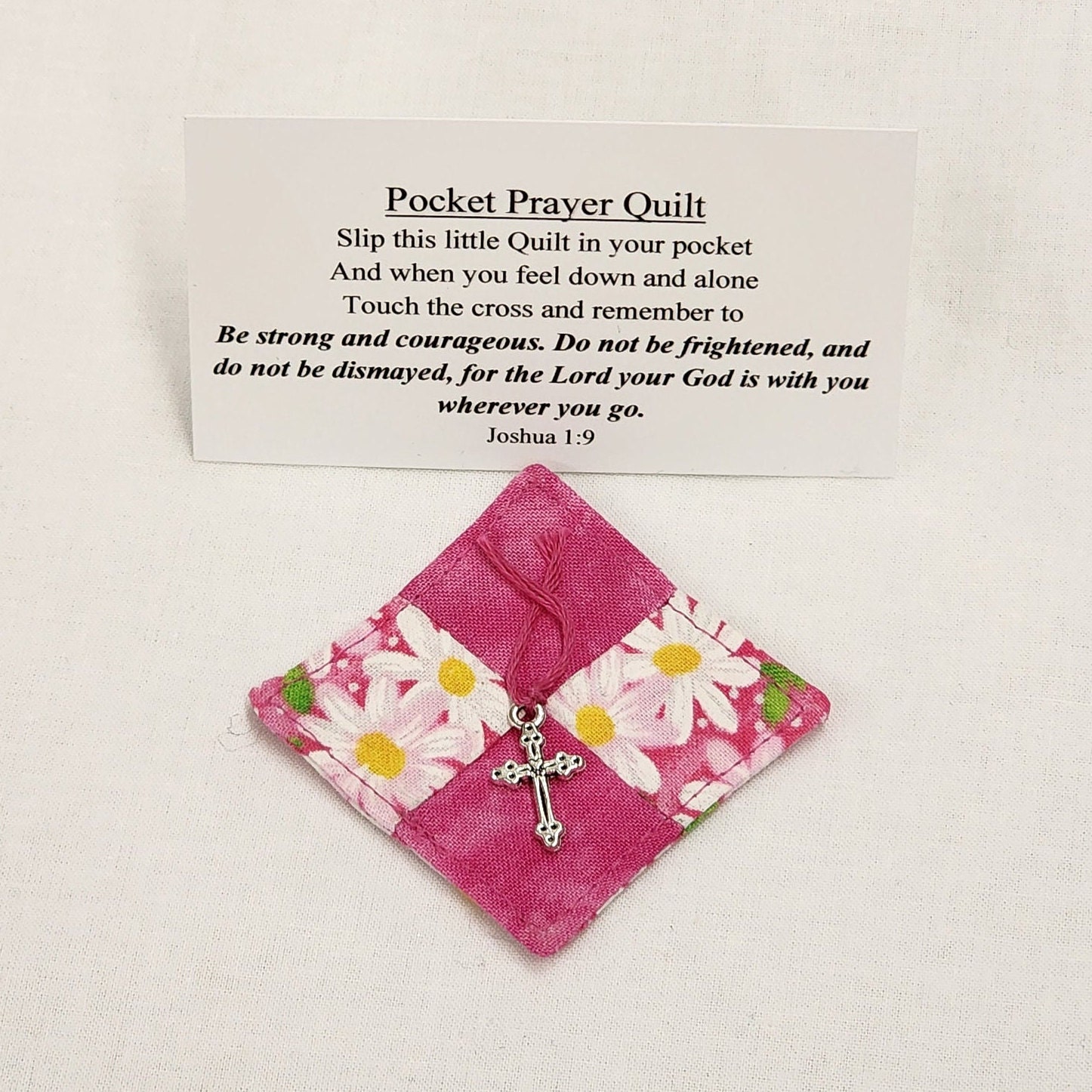 Pocket Prayer Quilt Pink Daisy - Etsy
