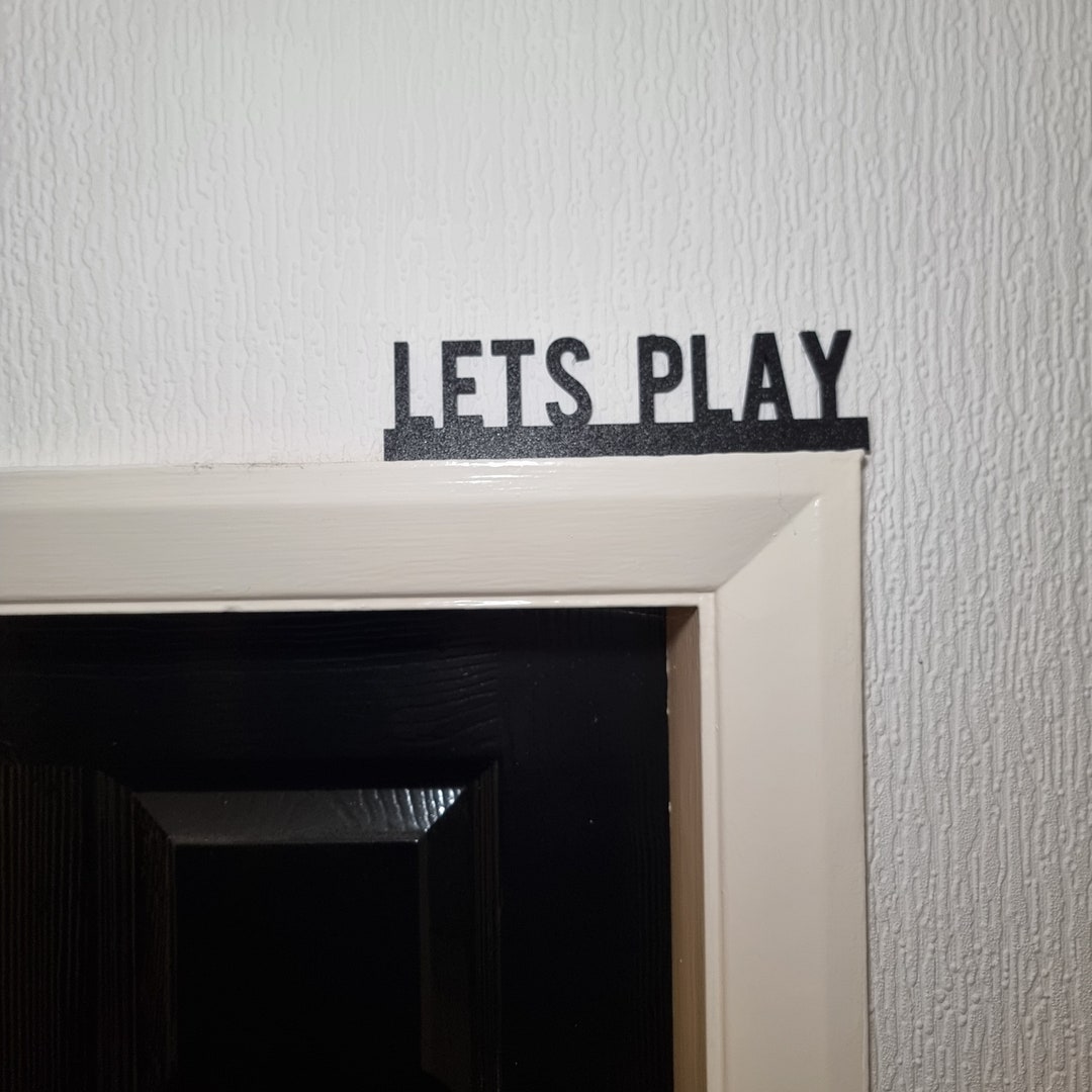 Lets Play Door Topper, Shelf Decor, Wall Decor, Quirky Home Interior ...