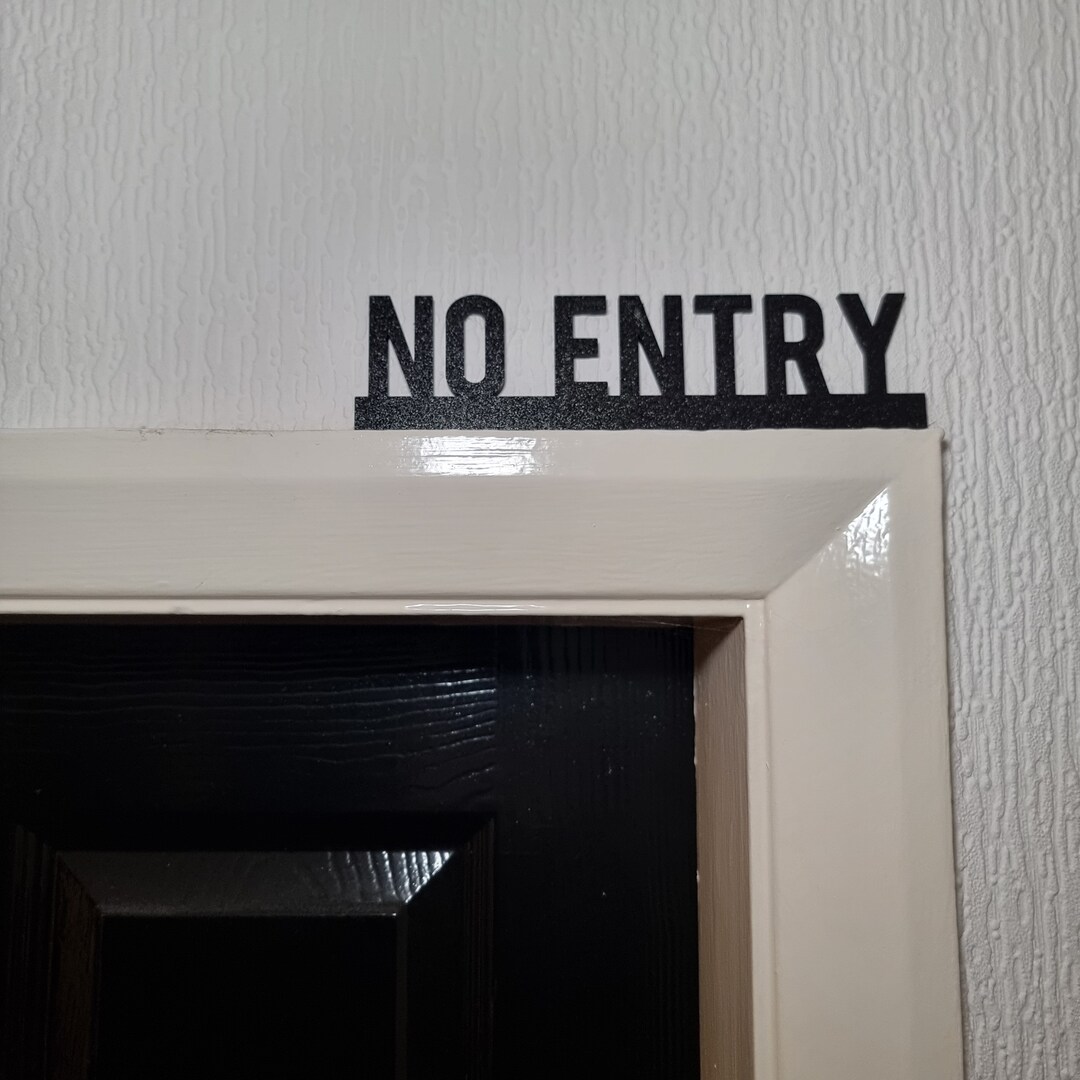 No Entry Door Topper, Shelf Decor, Wall Decor, Quirky Home Interior ...