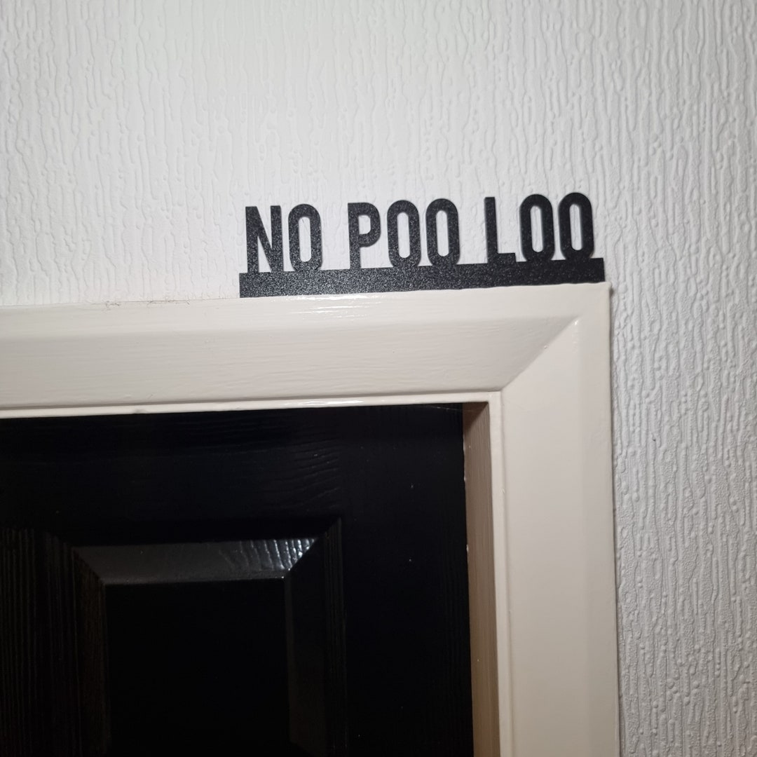 No Poo Loo Door Topper, Shelf Decor, Wall Decor, Quirky Home Interior ...