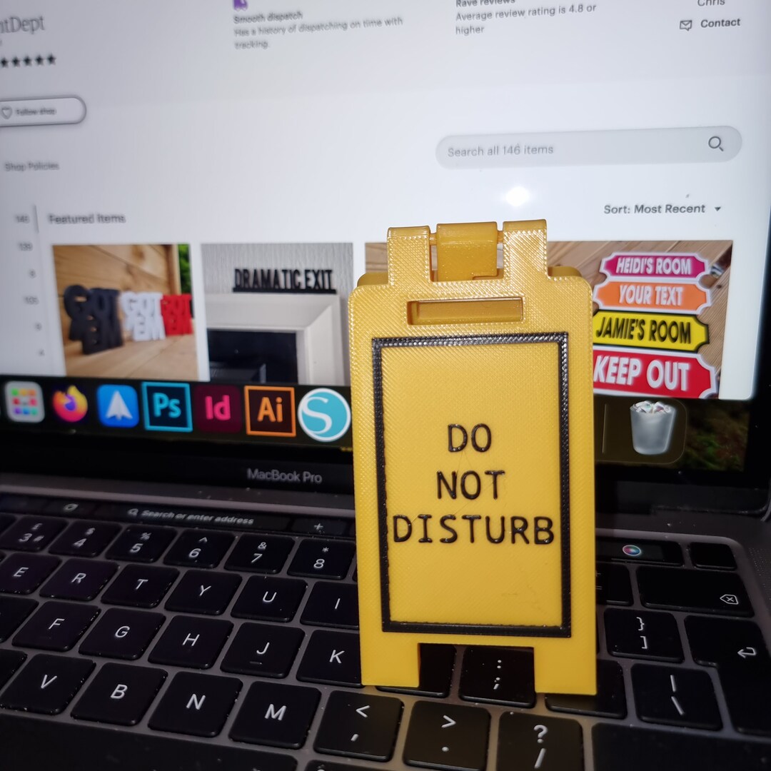 Do Not Disturb Mini Floor Sign - Customizable Colors & Text - 3 ...