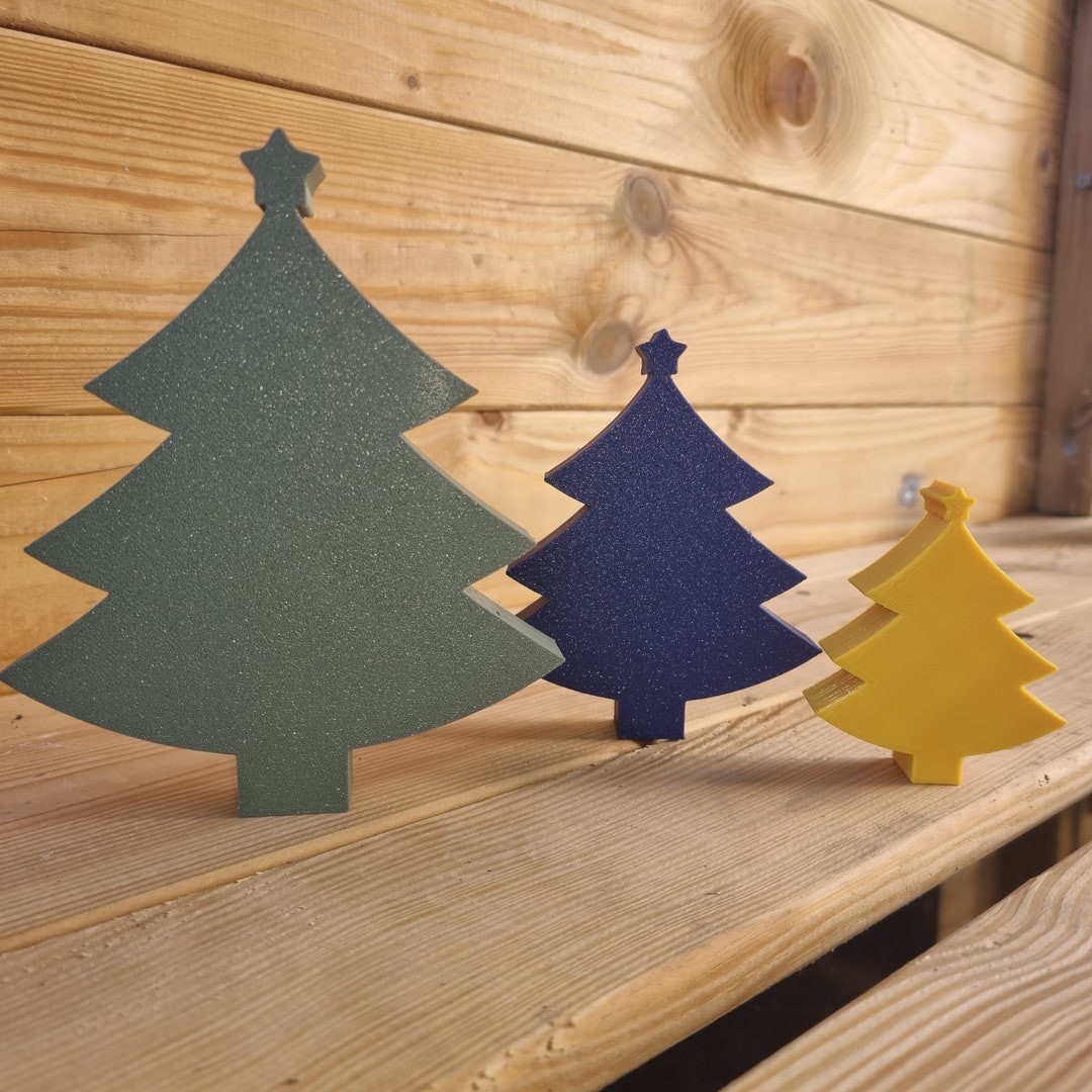 3D Printed Freestanding Christmas Tree Ornaments - Modern Festive ...