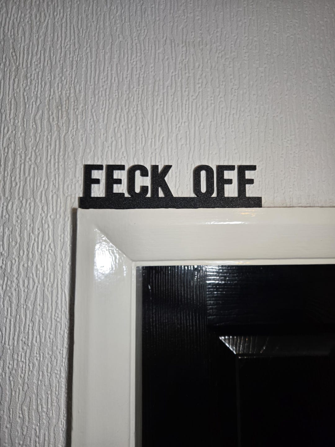 Feck off Door Topper, Funny Irish Home Decor, Sarcastic Wall Sign ...