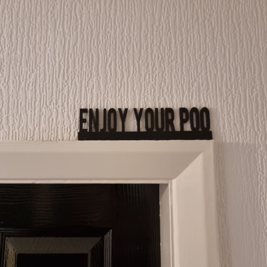 Enjoy Your Poo Door Topper, Shelf Decor, Wall Decor, Quirky Home ...