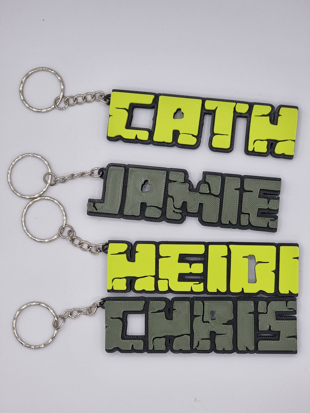 Awesome Gamer Inspired Nametag - Personalised 3D Printed Keychain ...